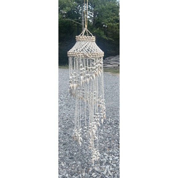 Unbranded | Accents | Vintage 6 Boho Macrame Puka Cowrie Seashell ...